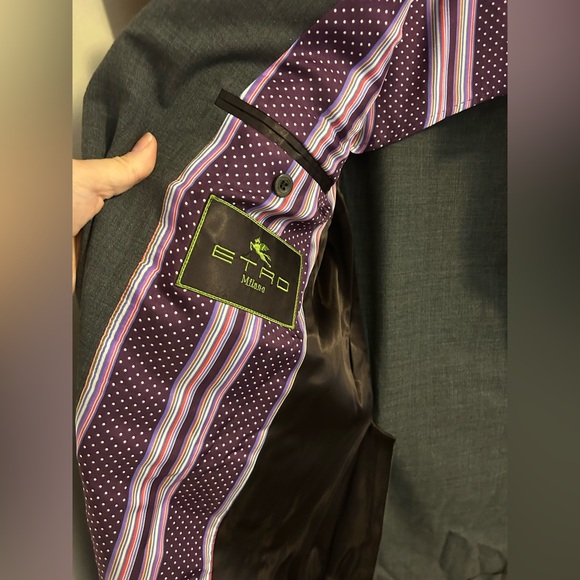 Etro | Suits & Blazers | Etro Mens 2piece Gray Wool Suit | Poshmark